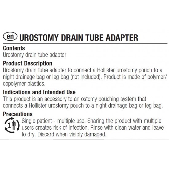 Hollister Urostomy Drain Tube Adapter| Buy Online at best price in ...