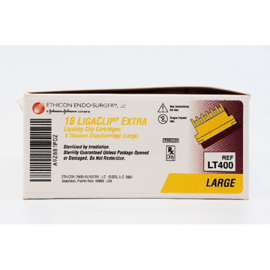 Ethicon LIGACLIP LT400 Extra Ligating Clips (Box of 18)|Buy Online at ...