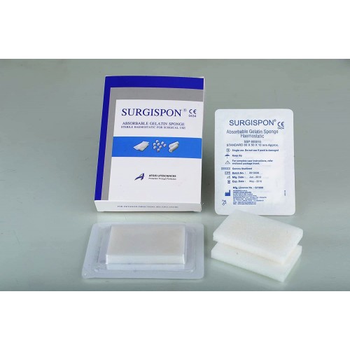 SURGISPON Absorbable Hemostatic Gelatin Sponge For Surgical Use (Box of ...