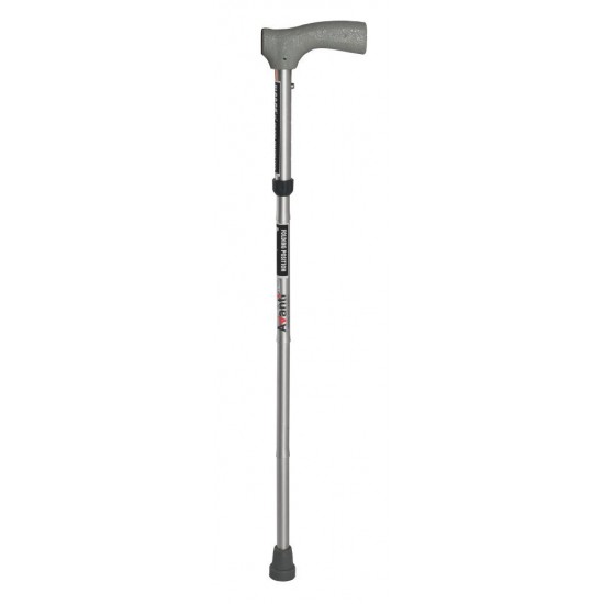 Vissco Folding Walking Stick Adjustable Height - L Shaped Handle Grip ...